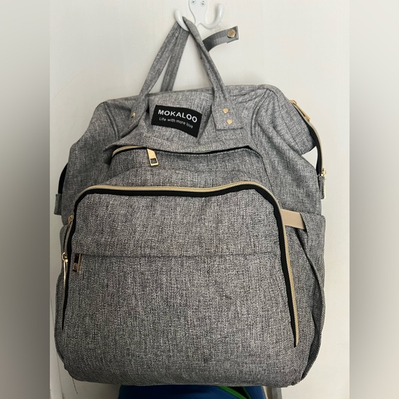Other | Mokaloo Gray Backpackdiaper Bag | Poshmark